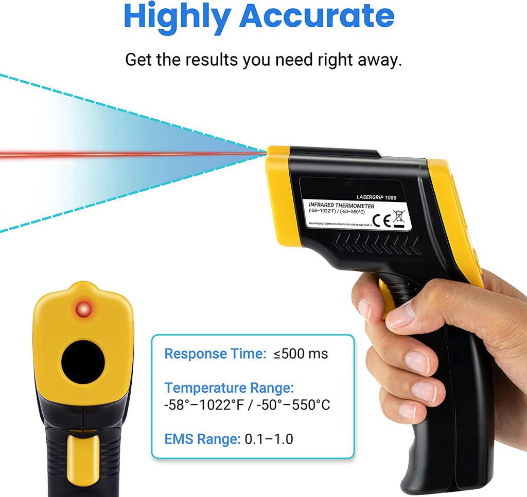 Infrared Thermometer Handheld Temperature Check for Heat Press ...